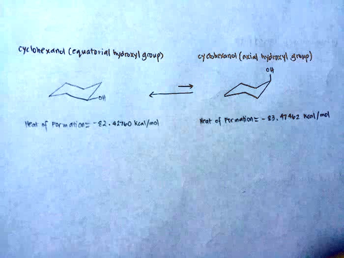 SOLVED: Why is the cyclohexanol with an equatorial hydroxyl group a ...