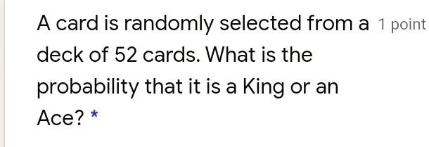 SOLVED: A card is randomly selected from a point] deck of 52 cards ...