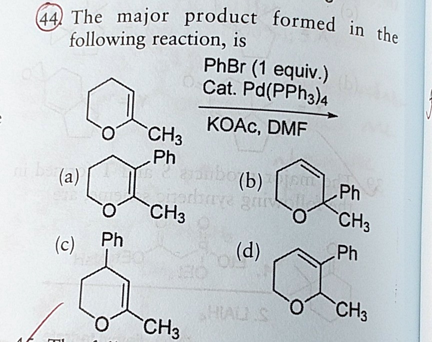 44 The major product formed in the following reaction, is PhBr (1 equiv ...