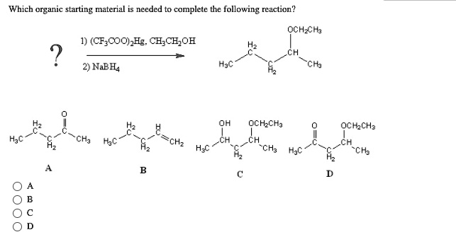 SOLVED: Which organic starting material is needed to complete the ...
