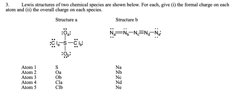 lewis structures of two chemical species are shown below for each give ...