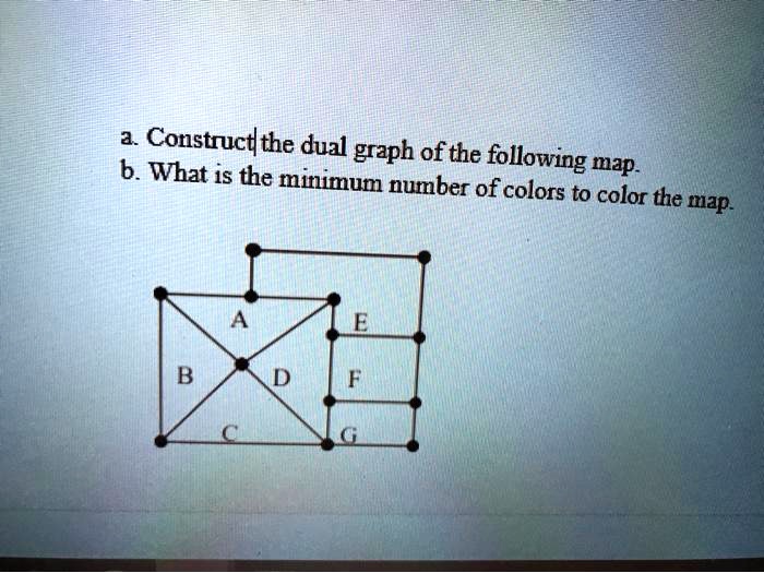 a. Construct the dual graph of the following map. b. What is the ...
