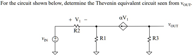 SOLVED: For the circuit shown below, determine the Thevenin equivalent circuit. For the circuit ...