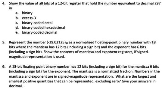 Solved Show The Value Of All Bits Of A 12 Bit Register That Hold The Number Equivalent To