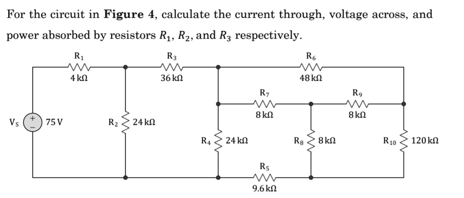 Solved For The Circuit In Figure 4 Calculate The Current Through