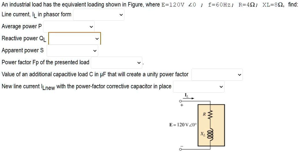 An industrial load has the equivalent loading shown in Figure, where E ...