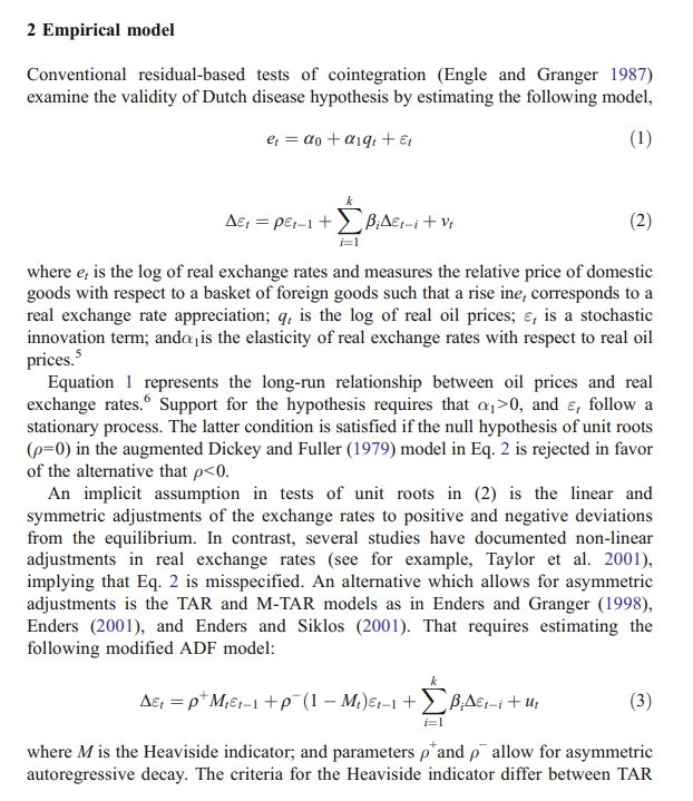 SOLVED: 2 Empirical model Conventional residual-based tests of ...