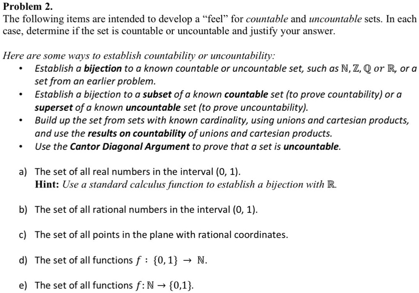 problem 2 the following items are intended to develop a feel for ...