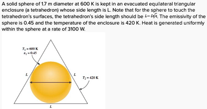 SOLVED: Determine the view factor from the enclosure to the sphere ...