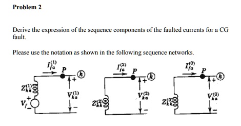 SOLVED: Problem 2 Derive the expression of the sequence components of the faulted currents for a ...