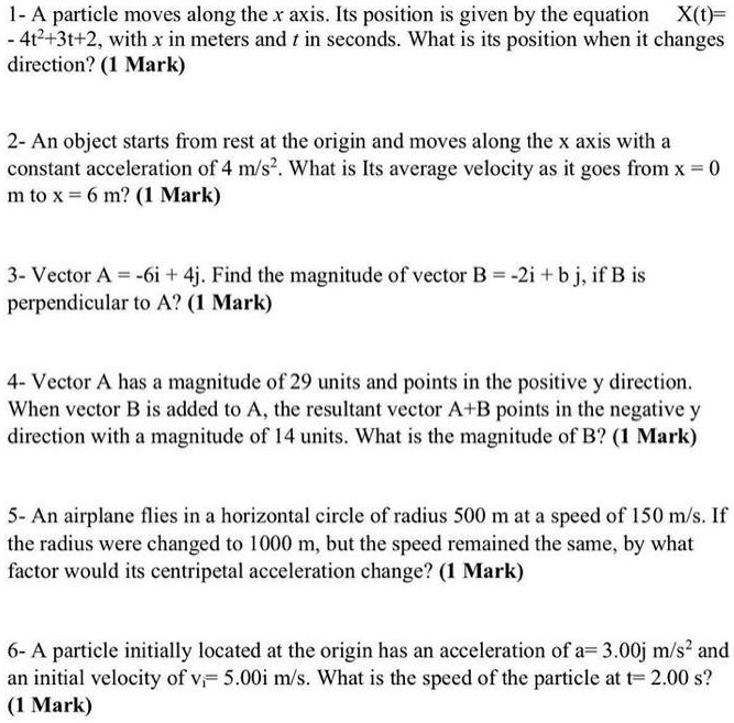 1 a particle moves along the x axis its position is given by the equation xt 4t23t2 with x in ...