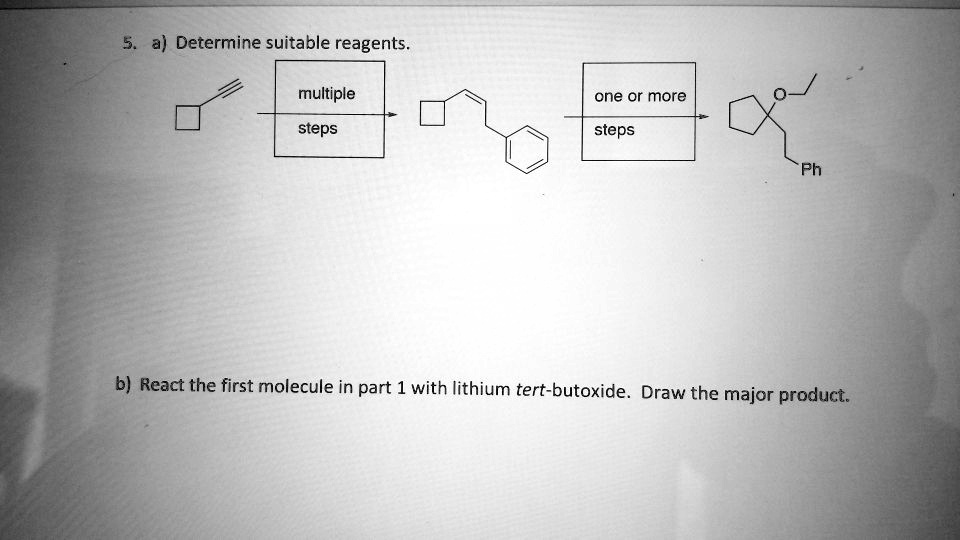 SOLVED: a) Determine suitable reagents. multiple one or more steps pH b ...