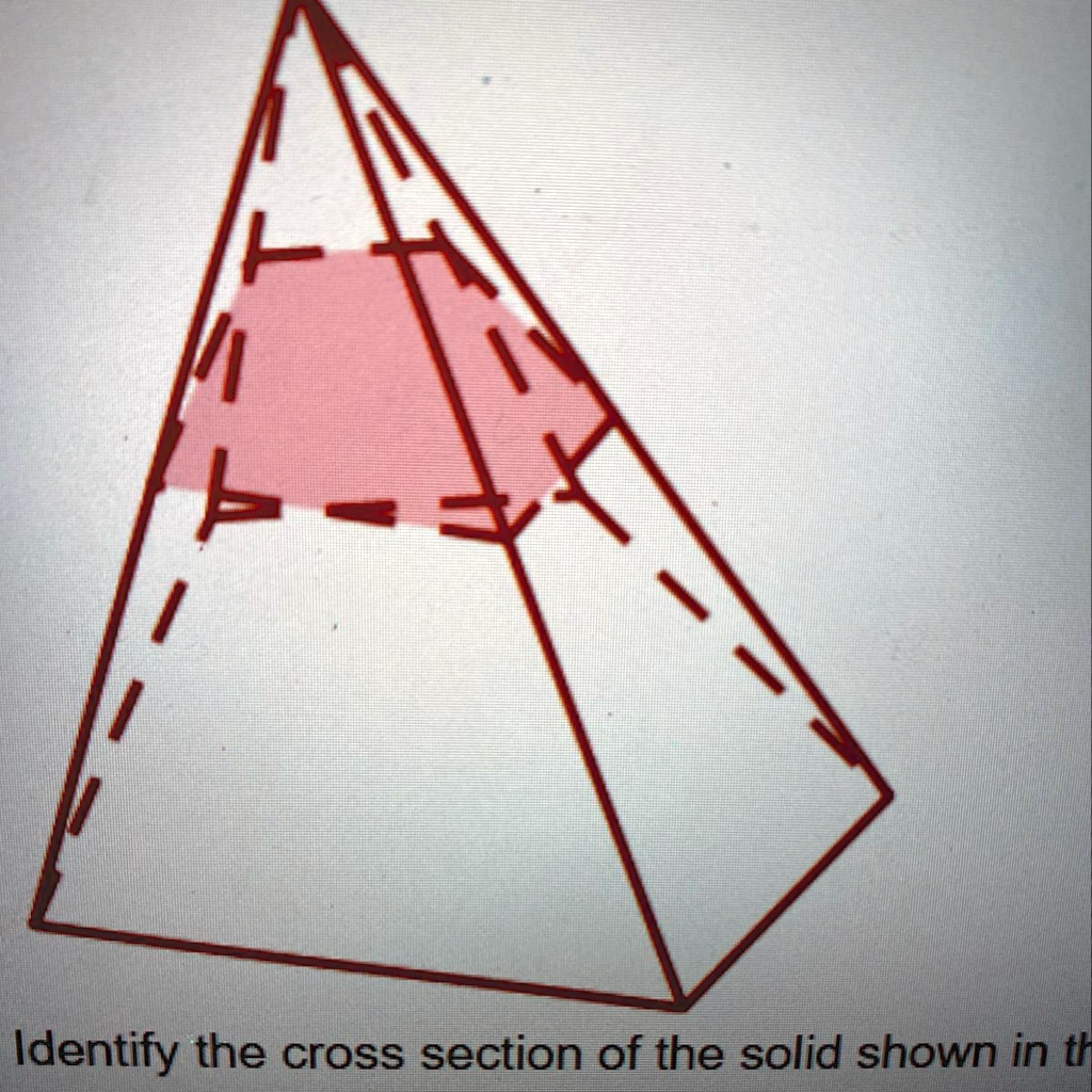 SOLVED: 'Identify the cross section of the solid shown in the diagram ...