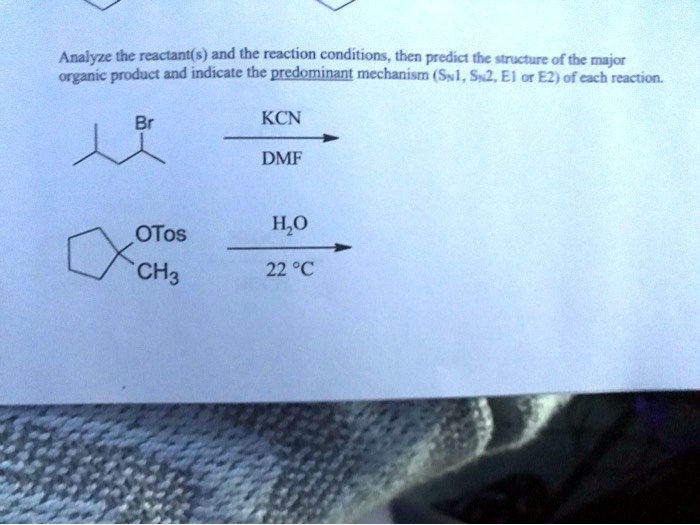 Analyze the reactants and the reaction conditions, then predict the ...