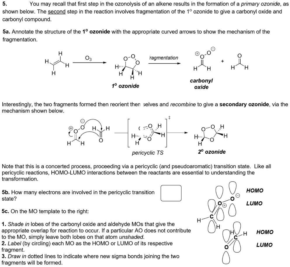 SOLVED: You may recall that the first step in the ozonolysis of an ...