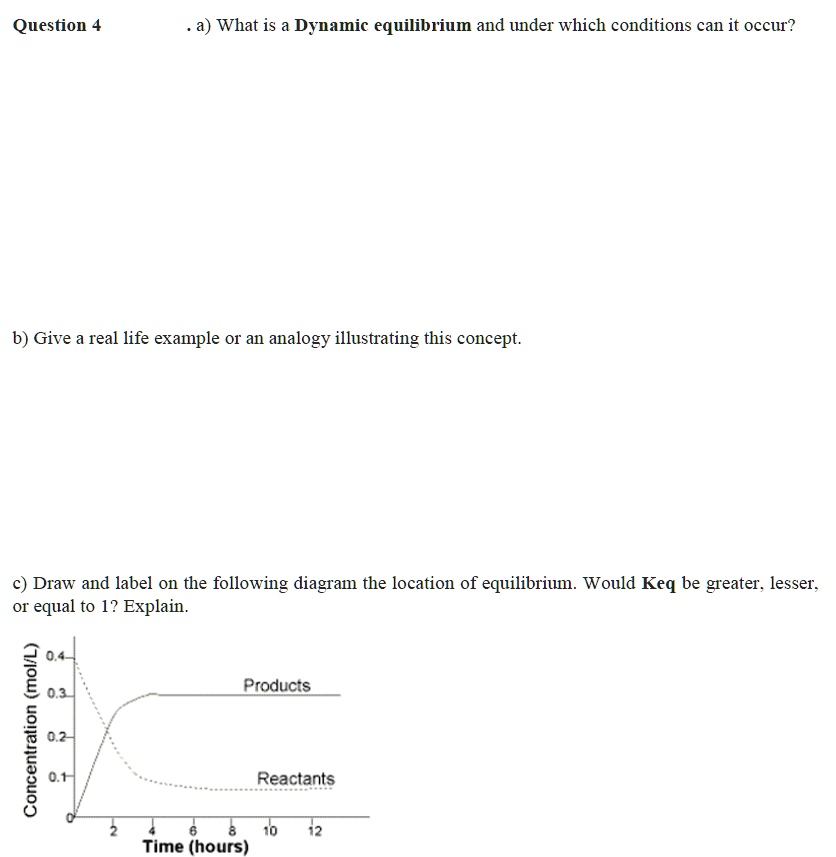 SOLVED: Question 4 What is a Dynamic equilibrium and under which ...
