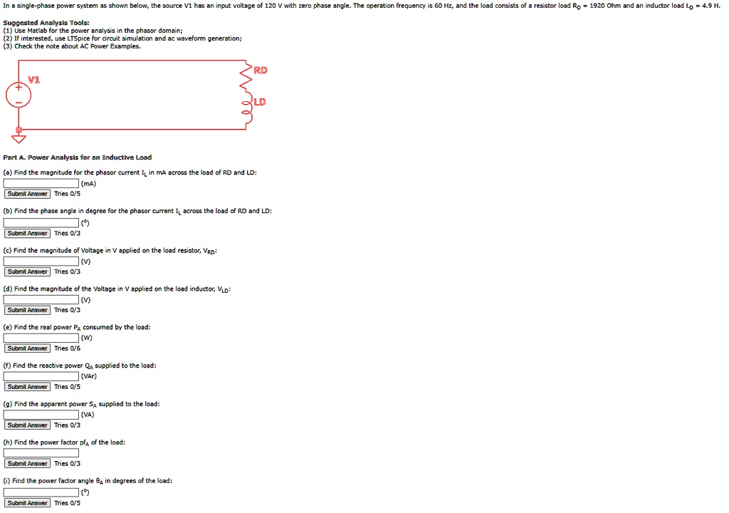 SOLVED: In a single-phase power system as shown below, the source V1 ...
