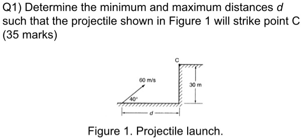 q1 determine the minimum and maximum distances d such that the ...