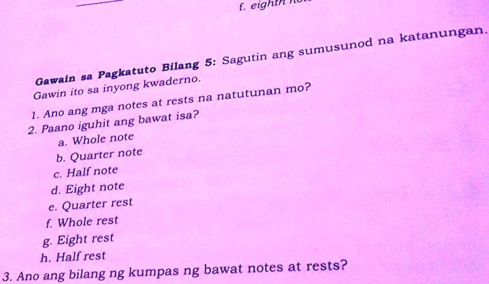 gawain sa pagkatuto bilang 5 sagutin ang sumusunod na katanungan gawin ... gawain sa pagkatuto bilang 5 sagutin ang sumusunod na katanungan gawin ...