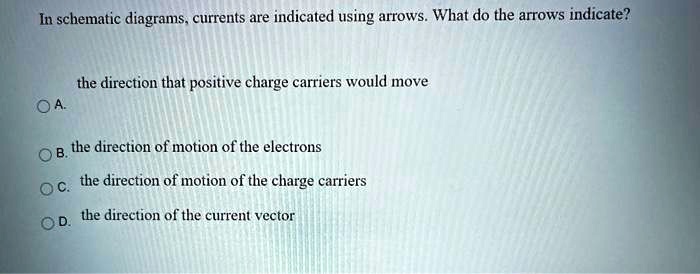 SOLVED: In schematic diagrams; currents are indicated using arrows What ...