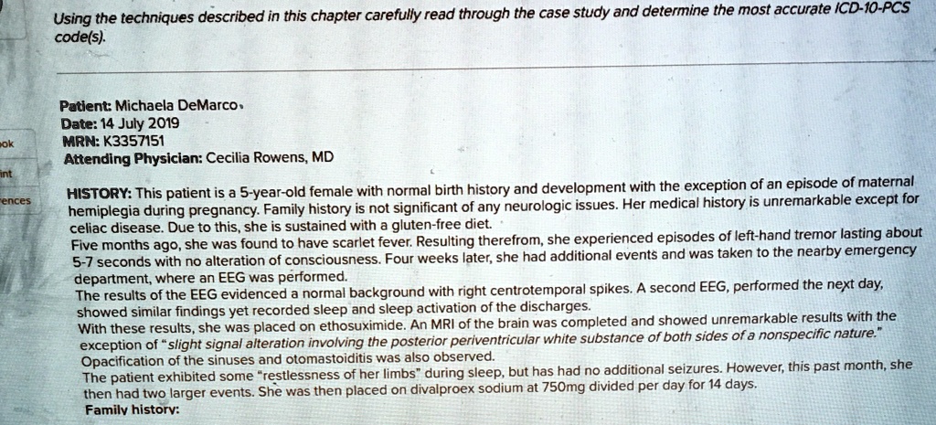 lesson 5 inpatient coding capstone project using the techniques ...