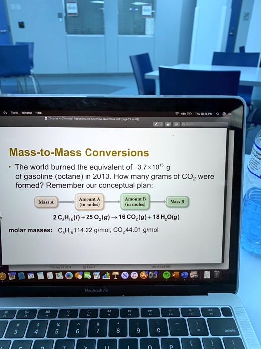 SOLVED: BEl Walopi Ane Mass-to-Mass Conversions The world burned the equivalent of 3.7*10"5 g of ...