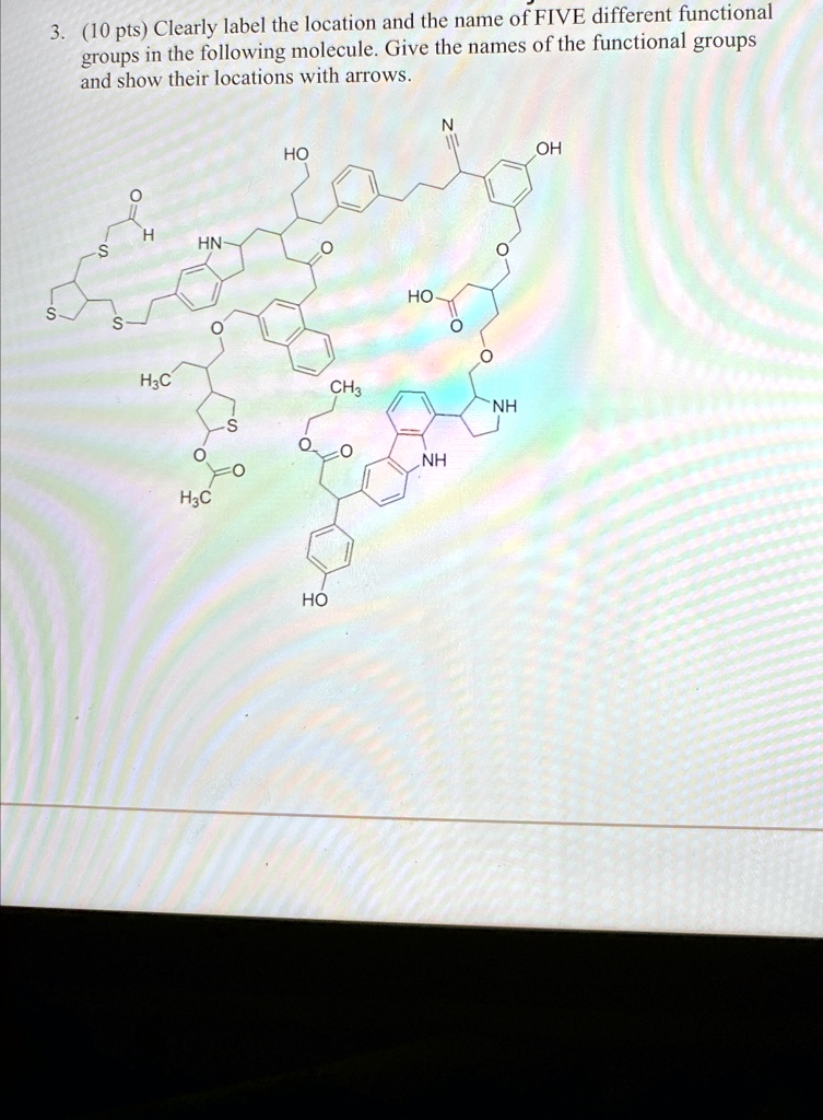 3. (10 pts) Clearly label the location and the name of FIVE different ...