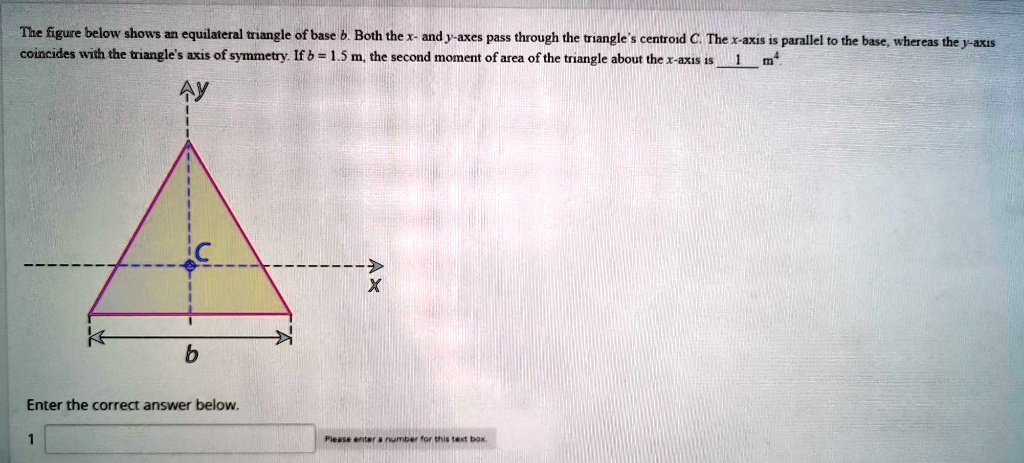 SOLVED: The figure below shows an equilateral triangle of base b. Both ...