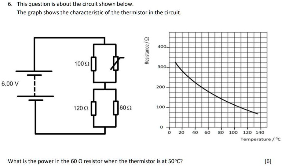 SOLVED: This question is about the circuit shown below: The graph shows the characteristic of ...