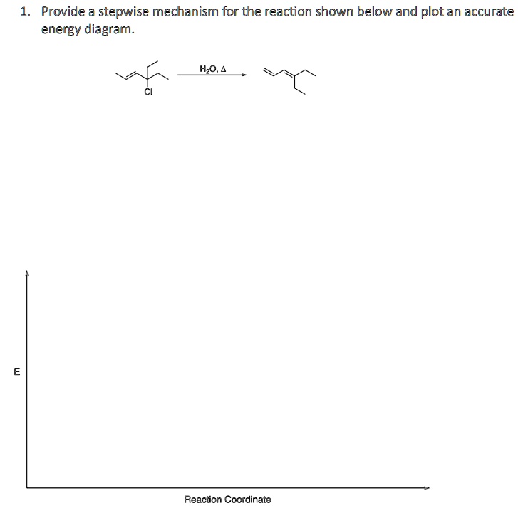 provide a stepwise mechanism for the reaction shown below and plot an accurate energy diagram 1 ...