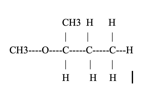 SOLVED:CH3 H H CH3-O-C-~C-C---H H H