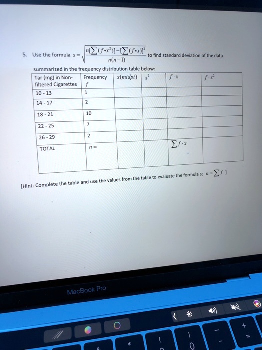 Standard Deviation Formula