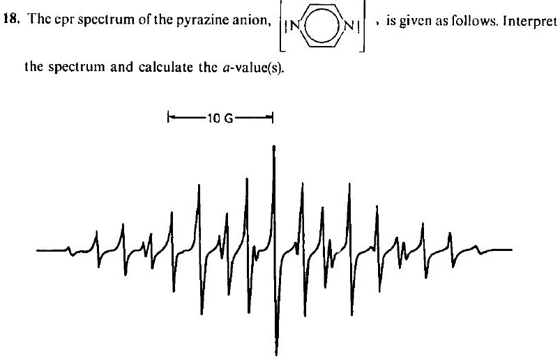 SOLVED: 18, The UV spectrum of the pyrazine anion is given as follows ...