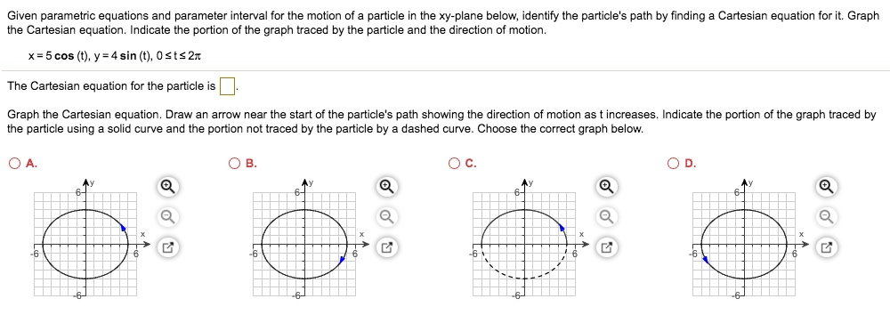Solved Given Parametric Equations And Parameter Interva For The Motion