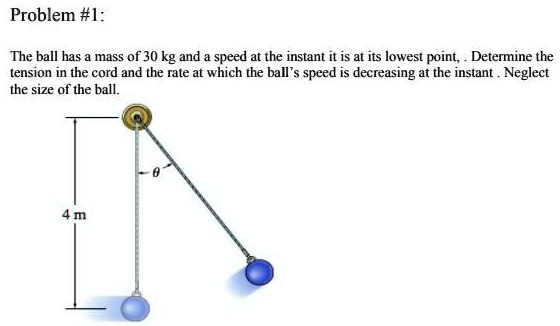 Use the following values: the velocity of the ball is 2 units in m/s ...