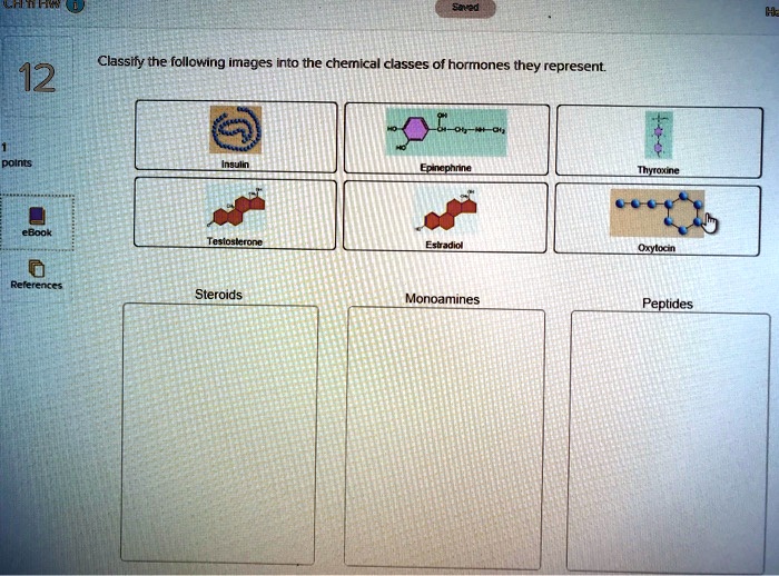 SOLVED: Classify the following images into the chemical classes of hormones they represent ...