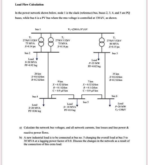 Title: Load Flow Calculation in Power Network In the power network ...