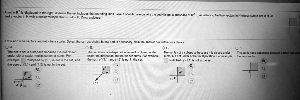 SOLVED: Asetin R? is displayed to the right Assume the set includes the bounding lines Give ...