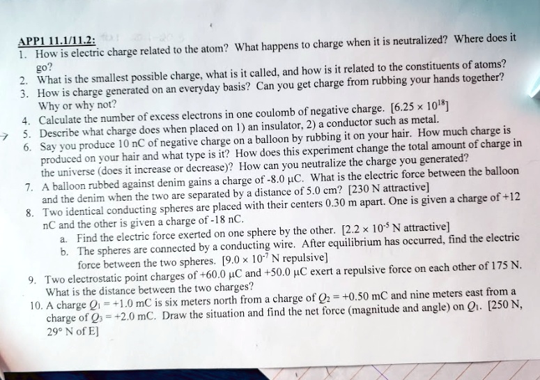 1 how is electric charge related to the atom what happens to charge ...