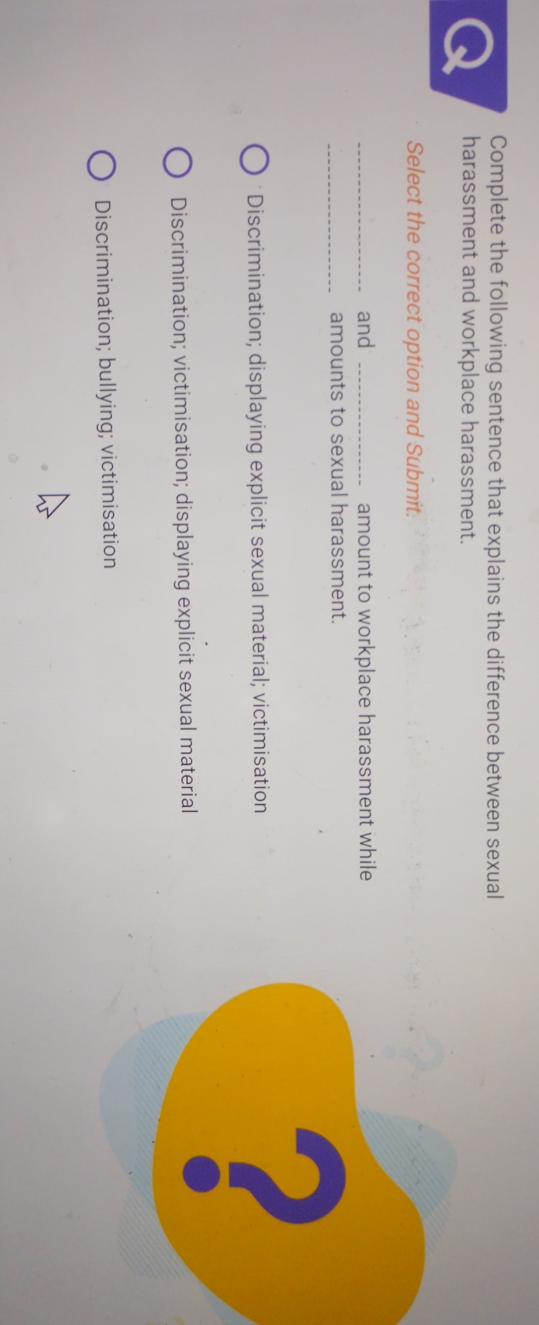 SOLVED: Complete the following sentence that explains the difference ...