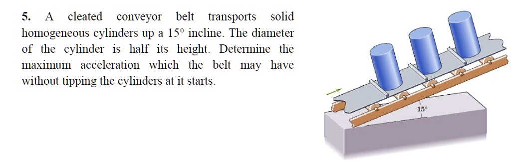 Solved 5 A Cleated Conveyor Belt Transports Solid Homogeneous
