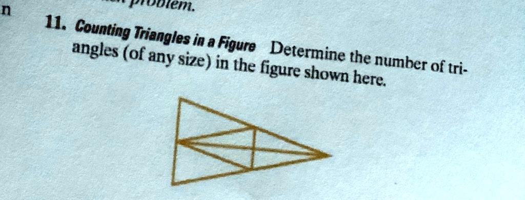 Counting Triangles in a Figure Determine the number of triangles (of any size) in the figure ...