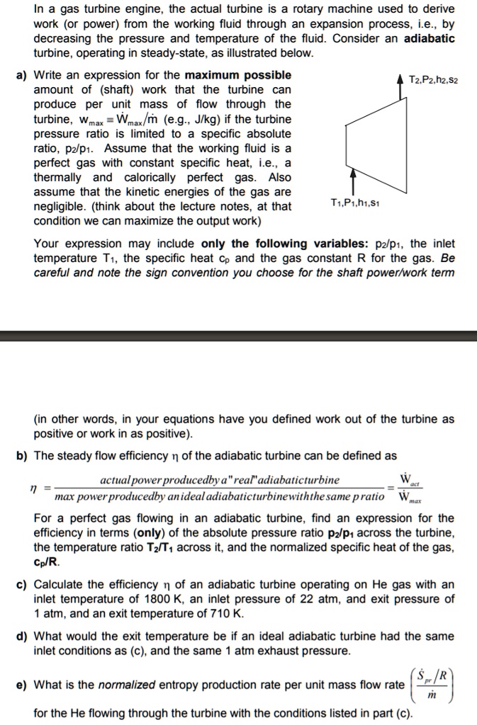 in a gas turbine engine the actual turbine is a rotary machine used to ...