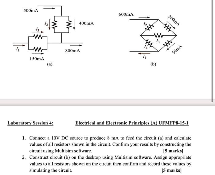 VIDEO solution: 500mA 600mA 400mA M WW 800mA 150mA (a) (b) Laboratory ...