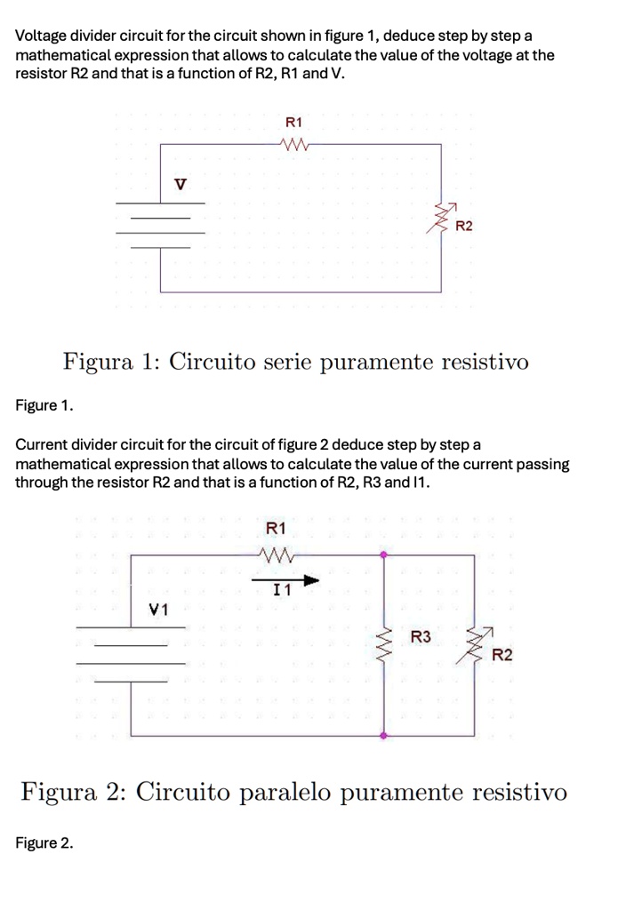 Voltage divider circuit for the circuit shown in figure 1, deduce step ...