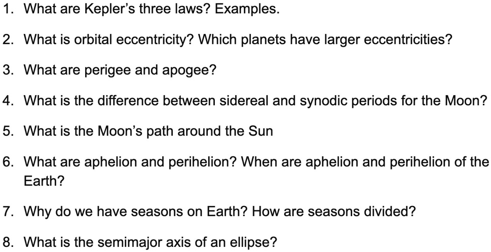 1 what are keplers three laws examples 2 what is orbital eccentricity ...