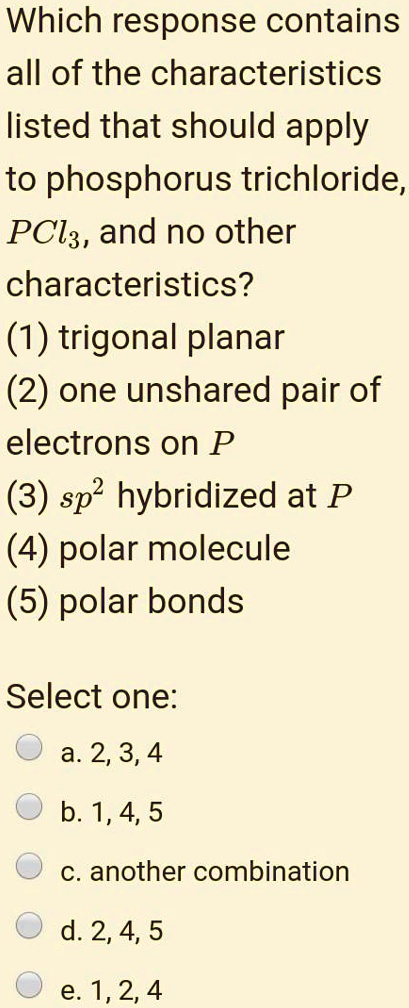 SOLVED: Which response contains all of the characteristics listed that ...
