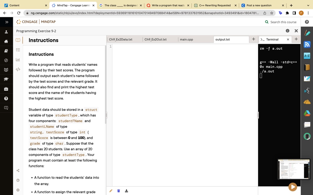 Instructions Write a program that reads students' names followed by ...
