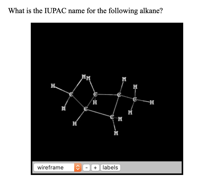 SOLVED: What is the IUPAC name for the following alkane? HH H H H H ...