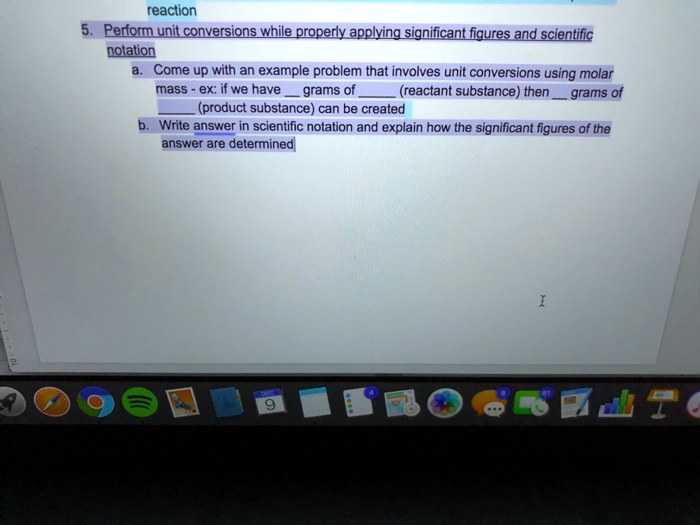 SOLVED: reaction Perfom unit conversionswhileproperly appling ...